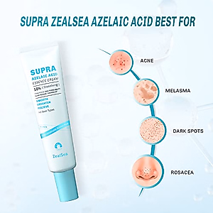 ZealSea Azelaic Acid 10% Facial Cream, for Redness Relief Face, Rosacea Acne Treatment, Pimple Pigmentation Blackhead, Balance Excess Sebum, Clarify Skin, Soothe Irritation,1 oz