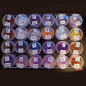 ZOENHOU 4 Pack 24 Grids Diamond Painting Storage Containers, Embroidery Diamond Storage Box Beads Organizer Case with Lid Clear Nail Art Accessories for Jewelry DIY