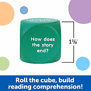 Learning Resources Reading Comprehension Cubes, 6 Colored Foam Cubes, Ages 6+, Multi-color, 1-5/8 L x 1-5/8 W in