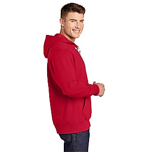 SPORT-TEK Men's Lace Up Pullover Hooded Sweatshirt M Deep Red