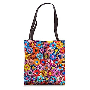 Pioneer Country Farm For Woman Cute Retro Floral Quilt Print Tote Bag