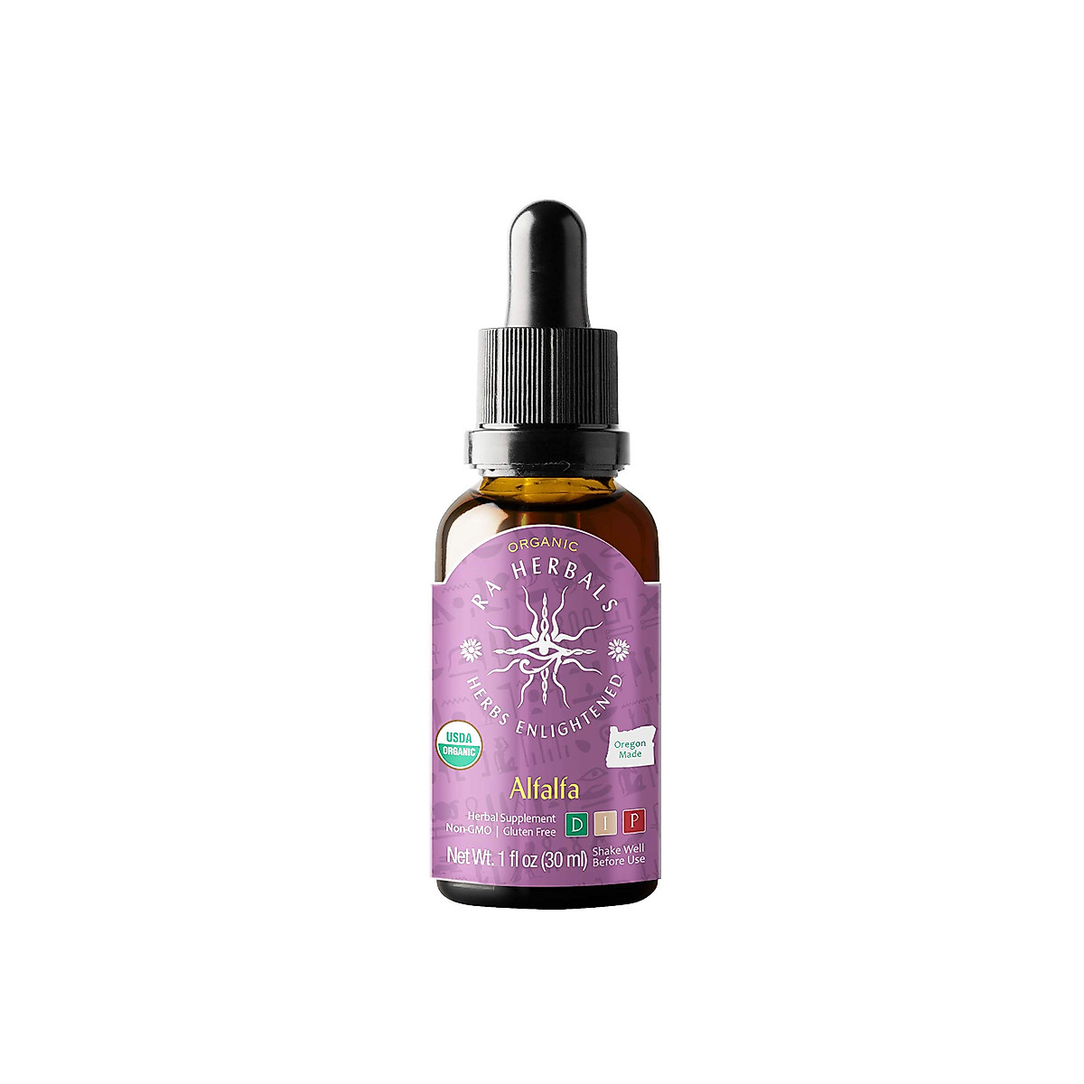 Sun God Medicinals Ra Herbals Organic Alfalfa Liquid Extract - Detox Support - 1 fl oz