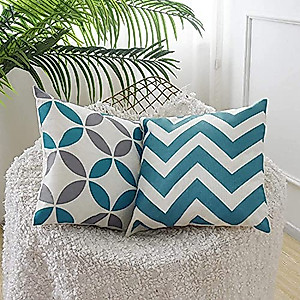 pendali Throw Pillow Covers 18x18, Decorative Square Throw Pillow Cover Cushion Covers Pillowcase, Home Decor Decorations for Sofa Couch Bed Chair Car, Set of 4, Pillow Protector