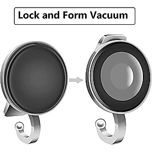 TESOT Suction Cup Hooks, Shower Hooks, Upgraded Suction Cups for Glass Chorme Silver, 2 Pack