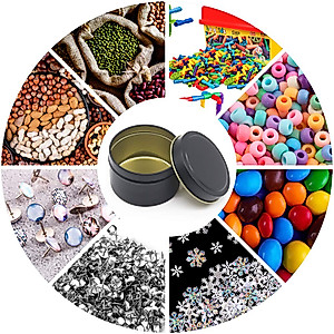 Black Candle Tins 4oz, Bulk Candle Making Tins 24 Piece Candle Containers, Wholesale Candle Jars for Candle Making - More Color Available (Black)