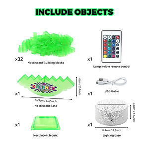 LED Glow in The Dark Stacking Game -Tumble Tetra Balance Tower Game with Color Changing Lights - Suspend Board Games for Adults & Family - Great for Summer Parties, Raves, or Blacklight