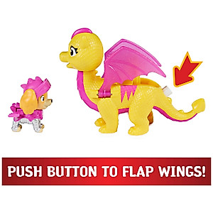 Paw Patrol, Rescue Knights Skye and Dragon Scorch Action Figures Set, Kids Toys for Ages 3 and up