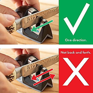 KitchenIQ 50009 Edge Grip 2-Stage Knife Sharpener, Black