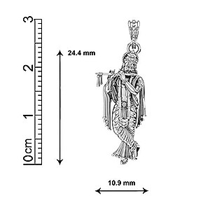Generic Sterling Silver (92.5% purity) Lord Krishna/Radha Krishna/Bal Gopal Pendant/Locket for Men & Women