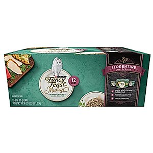 Purina Fancy Feast Wet Cat Food Medleys Florentine Wet Cat Food Variety Pack - (2 Packs of 12) 3 oz. Cans