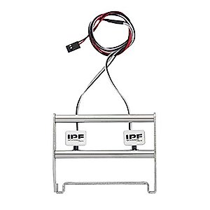 SWYWY Metal Front Bumper with Led Light for 1/10 RC Crawler TRX4 K5 Blazer,Silver