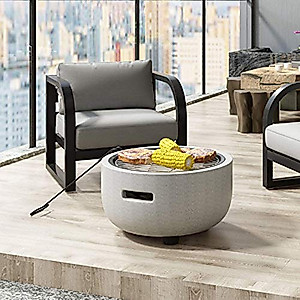 Wyxy Brazier for Garden and Patio, Barbecue Camping Bowl Barbecue with Poker, Barbecue Rack, Mesh Cover, Grate with Mesh Cover 45 35cm