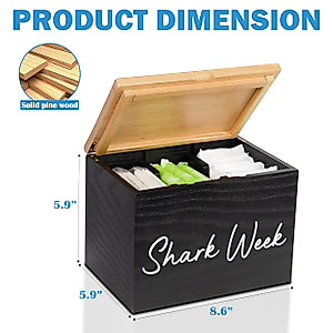 Shark Week Tampon and Pad Storage Box - Feminine Product Organizer for Bathroom, Tampon and Pad Holder, Shark Week Bathroom Organizer, Girl Stuff Box, Tampon and Pad Organizer for Bathroom