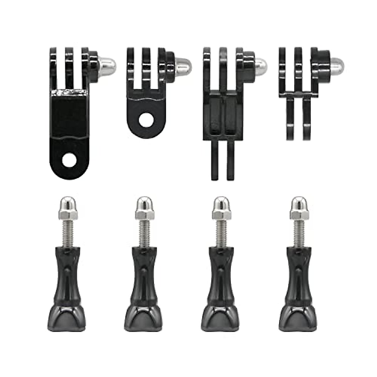 3-Way Adjustable Extension Pivot Arm Straight Joints Adapter Mount Kit for GoPro Hero 11, 10, 9, 8, 7, 6, 5, 4, 3+, 3, Same Direction and Vertical Direction, Long Thumb Screws (8pcs)