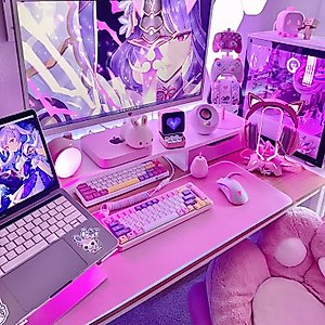 Tilted Nation Pink Gaming Mouse Pad RGB - Create Your Dream Setup - Bright LED Gaming Mousepad Mat XL with 8 Light Modes - Smooth Gliding and Easy to Clean - Large RGB Gaming Mouse Pad Pink for Desk