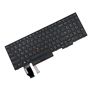 Tiugochr Laptop Replacement US Layout with Pointing Keyboard for Lenovo ThinkPad E580 E585 E590 E595 T580 T590 L580 L590 P52 P72 P53 P53S P73 01YP640 01N729 01YP560 PK131672B00 01YP680
