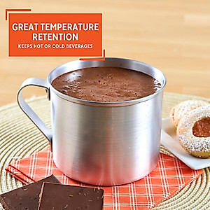 IMUSA 4 Pack 0.7 Quart Aluminum Mug for Stovetop Use or Camping, Silver