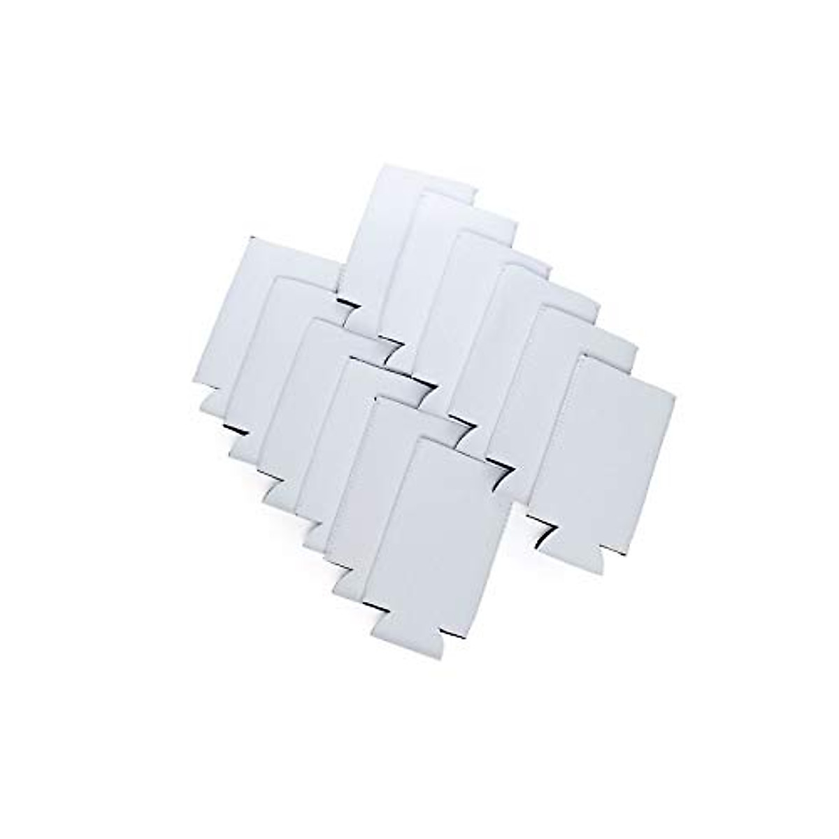 SNERTZ 12 Pack Slim Can Cooler White Blank DIY Sublimation Durable Neoprene Insulated Skinny Beer Seltzer Can Holder Cooler Sleeve Coolies Fits 12oz cans