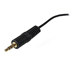 StarTech.com 12 ft. (3.7 m) 3.5mm Audio Extension Cable - PC Speaker Extension Audio Cable - Strain Relief - Black - Aux Cable (MU12MF)