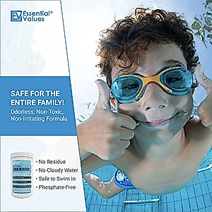 Essential Values Swimming Pool & Spa Stain Remover (2 LBS) - Compatible with Vinyl Liners, Fiberglass & Metals - Effective Formula Removes Rust & Tough Stains