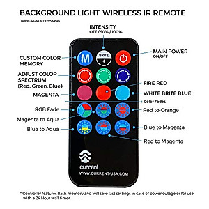 CURRENT USA Serene Aquarium Visual and Audio Aquatic Experience Kit | LED Background Light (48")