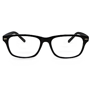 In Style Eyes Seymore Retro Bifocal Cheaters Reading Glasses - Full-Rimmed Classic Oval Acetate Frame - Non-Progressive Lens - Clear Black - 3.25x