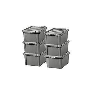 SmartStore - Recycled 31 - Set of 10 Storage Boxes - 100 % Recycled Plastic - Grey - 50 x 39 x 26 cm - 32l
