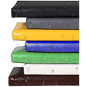 PU Leather Bench Cushion Filling Memory Foam, Water-Resistant Luxury Patio Furniture Cushion, Outdoor Garden Swing Settee Seat Pad, Anti-Slip Wooden Shoe Stool Pad