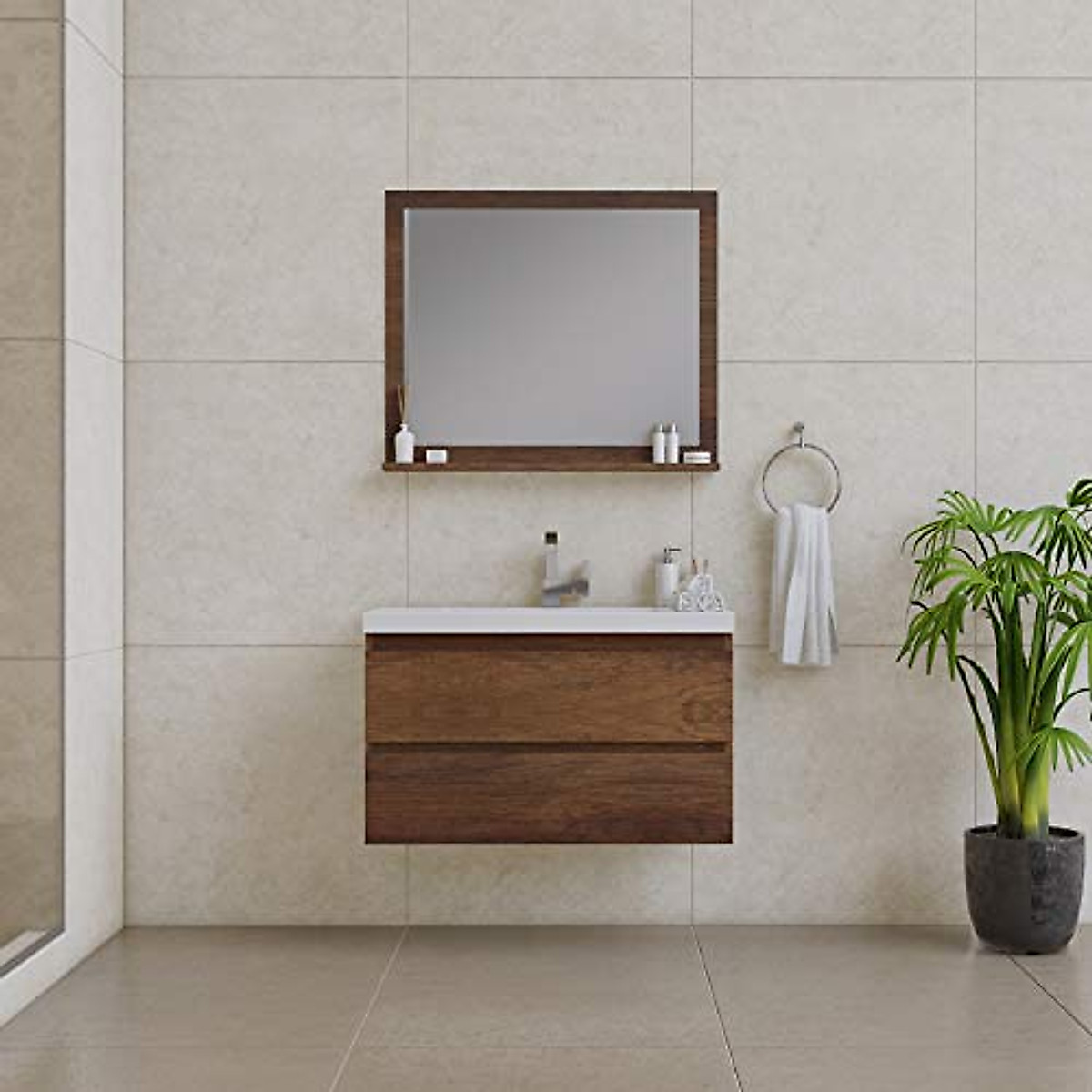 Alya Bath Paterno Bathroom Vanity, Gray