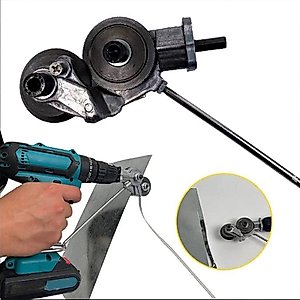 Metal Nibbler Drill Attachment, Electric Drill Plate Cutter, Metal Nibbler Drill Attachment Electric Drill Shears, Safe and Durable Drill Accessory for Metal Cutting, Easy to Use