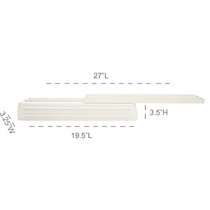 HOME-X Sliding Pot and Pan Lid Organizer, Cabinet and Drawer Storage for Kitchen Supplies, Cutting Boards Organizer-(19” L)