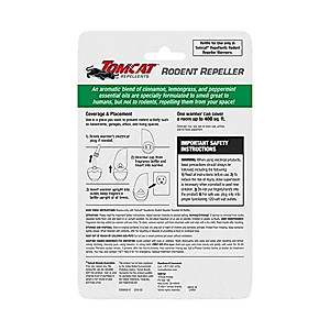 Tomcat Rodent Repeller Essential Oil Refill Pack Plug-In with Lemongrass, Cinnamon, and Peppermint Oil, 2 Refill Bottles