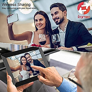FRAMEO Digital Photo Frame WiFi 10.1 Inch HD IPS LCD Touch Screen, 16GB Memory, Auto-Rotate, Wall-Mountable, Easy Setup to Share Photos & Videos via Free App from Anywhere