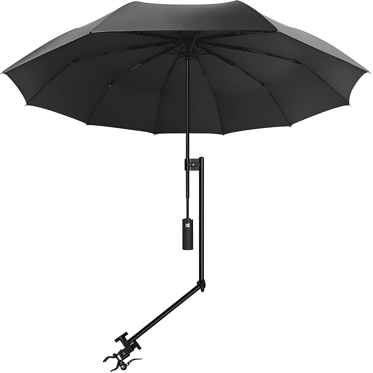 UPF 50+ Beach Umbrella with Adjustable Universal Clamp