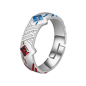 PPONE Darling In The Franxx Ring,Anime 02 Zero Two Cosplay Ring Silver 925 Adjustable Props Jewelry for Fans