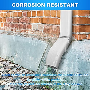 Gutter Downspout Elbow Extensions Offset 2x3 - White S-Shape [Leader Style A ]