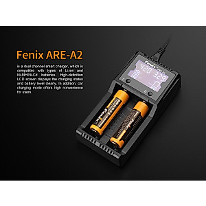 EdisonBright Fenix are-A2 Home/in-car Battery Charger for 21700/18650/16340 BBX5 Battery Carry case Bundle