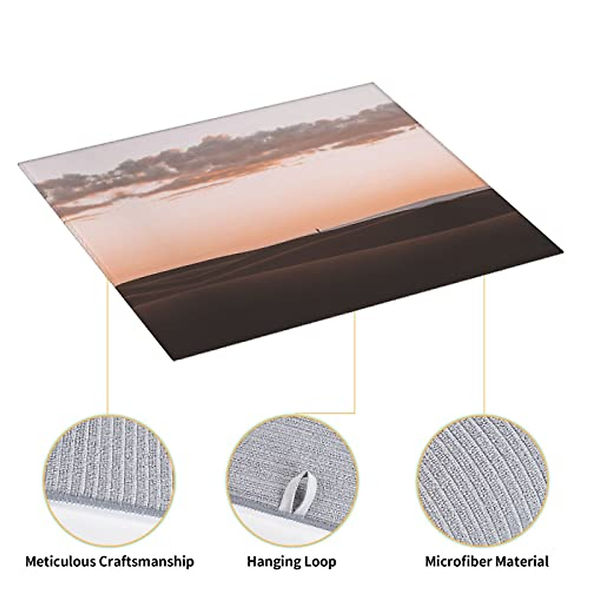 Lonely shadow on the desert Printed Drying Mat For Kitchen Ultra Absorbent Microfiber Dishes Drainer Mats Non-Slip Silicone Quick Dry Pad - 18 X 16inch