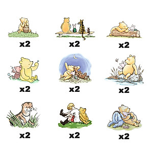 18PCS Winnie Hanging Swirls Winnie Cartoon Themed Hanging Swirl Decor Birthday Supplies Baby Shower Decorations Party Supplies