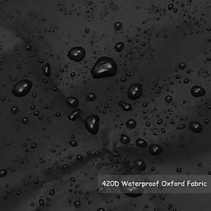 BOSKING Patio Mini Refrigerator Cover Outdoor Fridge Dust Cover with Storage Pocket 420D Heavy Duty Waterproof Chest Freezer Cover Compact Refrigerator Covers Square Furniture Protective Cover