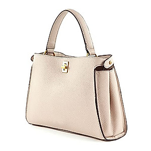 Guess Downtown Chic Turnlock Satchel Mushroom