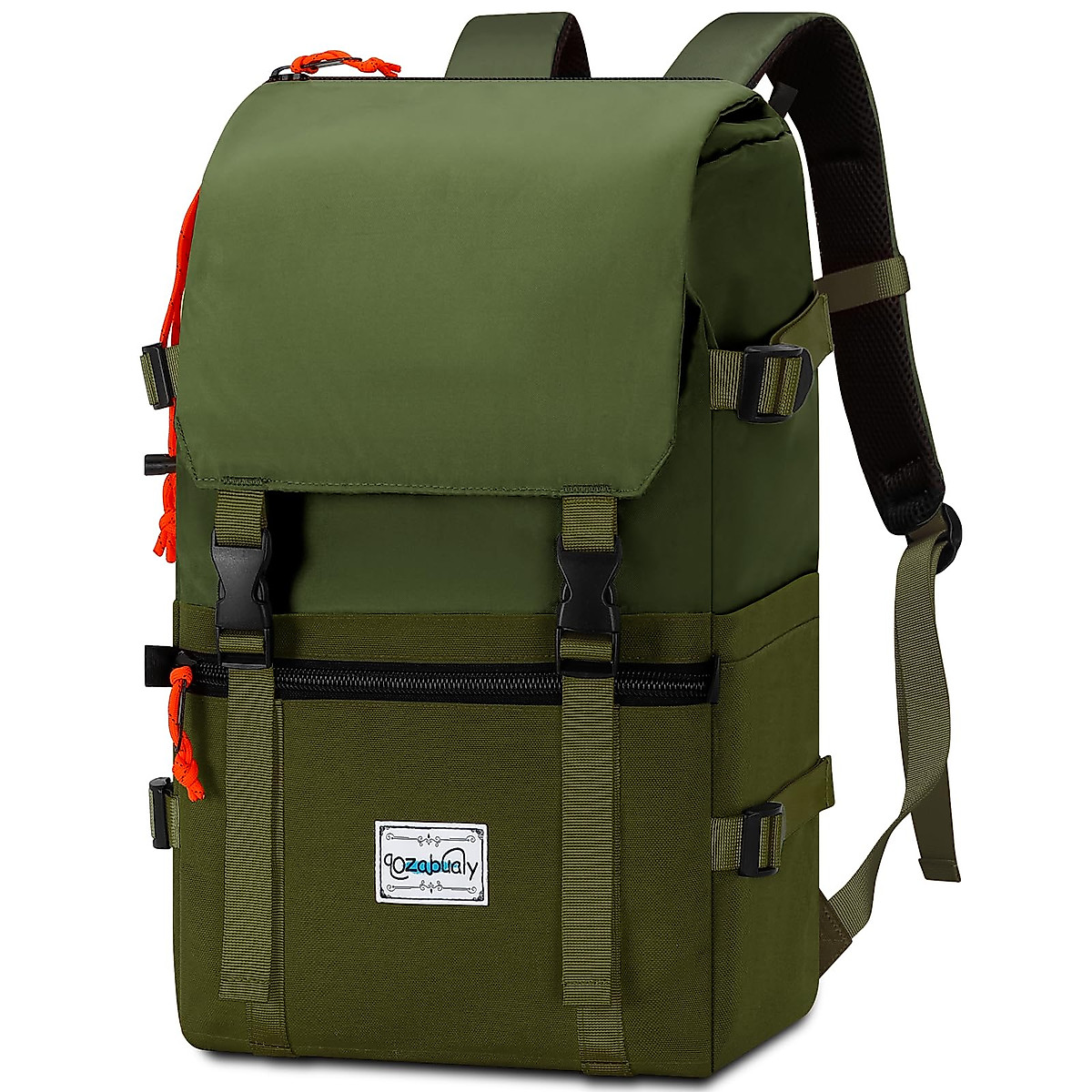 qozabualy Top Flap Design Backpack, XL Outdoor Travel Daypack/Vintage Backpack for Men Women - Younger Quick Pack