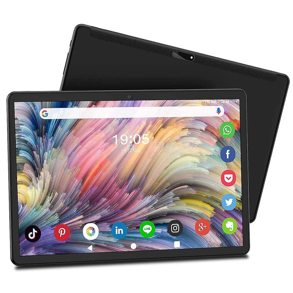 MEIZE Octa-Core Tablet 10.1 Inch, Android 10.0 Tablet, 32GB ROM/128GB Expand, 1920x1200 IPS HD Glass Display, Dual 18MP Camera, WiFi/Bluetooth/GPS/OTG/Certified Tablet [2021 Latest Black]