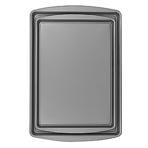 OvenStuff Nonstick Medium & Large Cookie Pans, Gray, HG8185-AZ