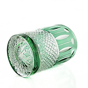 Edo Style Hand Cut Crystal Glass Cup Large Capacity in10 Oz Glassware with Luxury Gift Box, Suitable for Cold Water Glasses for For Soda, Juice, Milk, Coke, Beer, Spirits Daily Use