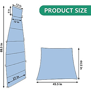 BASANOB Outdoor Hanging Lounge Chair Replacement Cushion Cover and Umbrella Fabric, Patio Curved Chaise Hammock Floating Swing Chair Pads (Cushion Not Included) (Coffee)