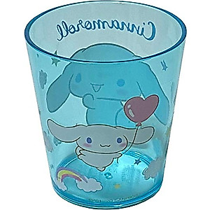 Sanrio Cinnamoroll Plastic Cups 7.8 × 8.5 × 7.8 cm 260ml Dinnerware Drinkware Saucers Kitchen (Blue)