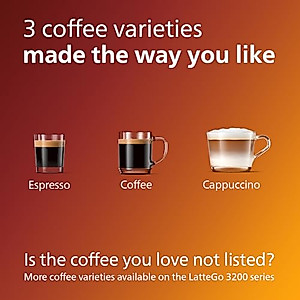 Philips 2200 Series Fully Automatic Espresso Machine, LatteGo Milk Frother, 3 Coffee Varieties, Intuitive Touch Display, 100% Ceramic Grinder, AquaClean Filter, Aroma Seal, Black (EP2230/14)