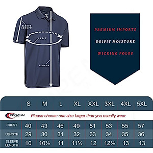 Premium Wear 2-Pack Men's Navy Polo T-Shirts Quick-Dry Moisture Wicking - Breathable, Lightweight, and Durable - Perfect for Sports, Gym, and Outdoor Activities - Machine Washable 2X-Large