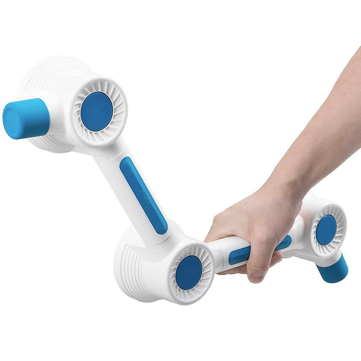 LEVERLOC Shower Safety Grab Bar Super Strong Adhesive L-Shape Handle Rail for Elderly Seniors Handicap Bathroom Bathtub Toilet Shower Balance Assist Grip Strong Suction Hold Up to 350 LBS Drill-Free